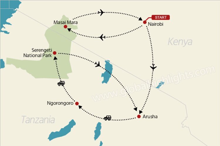 12-Day Kenya and Tanzania Best Safari Tour