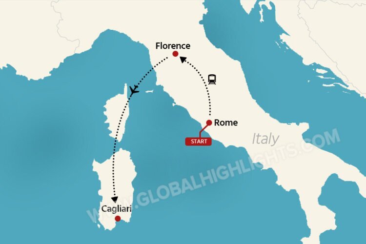 12-Day Rome, Florence and Sardinian Coast Tour