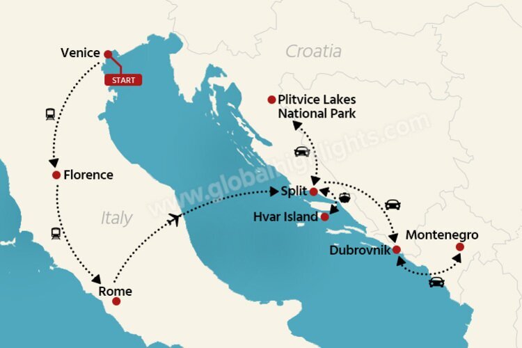 14-Day Italy and Croatia Highlights Tour