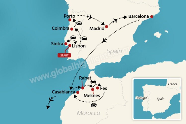 14-Day Best of Portugal, Spain and Morocco Tour