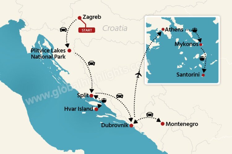 14-Day Best of Croatia and Greece Tour